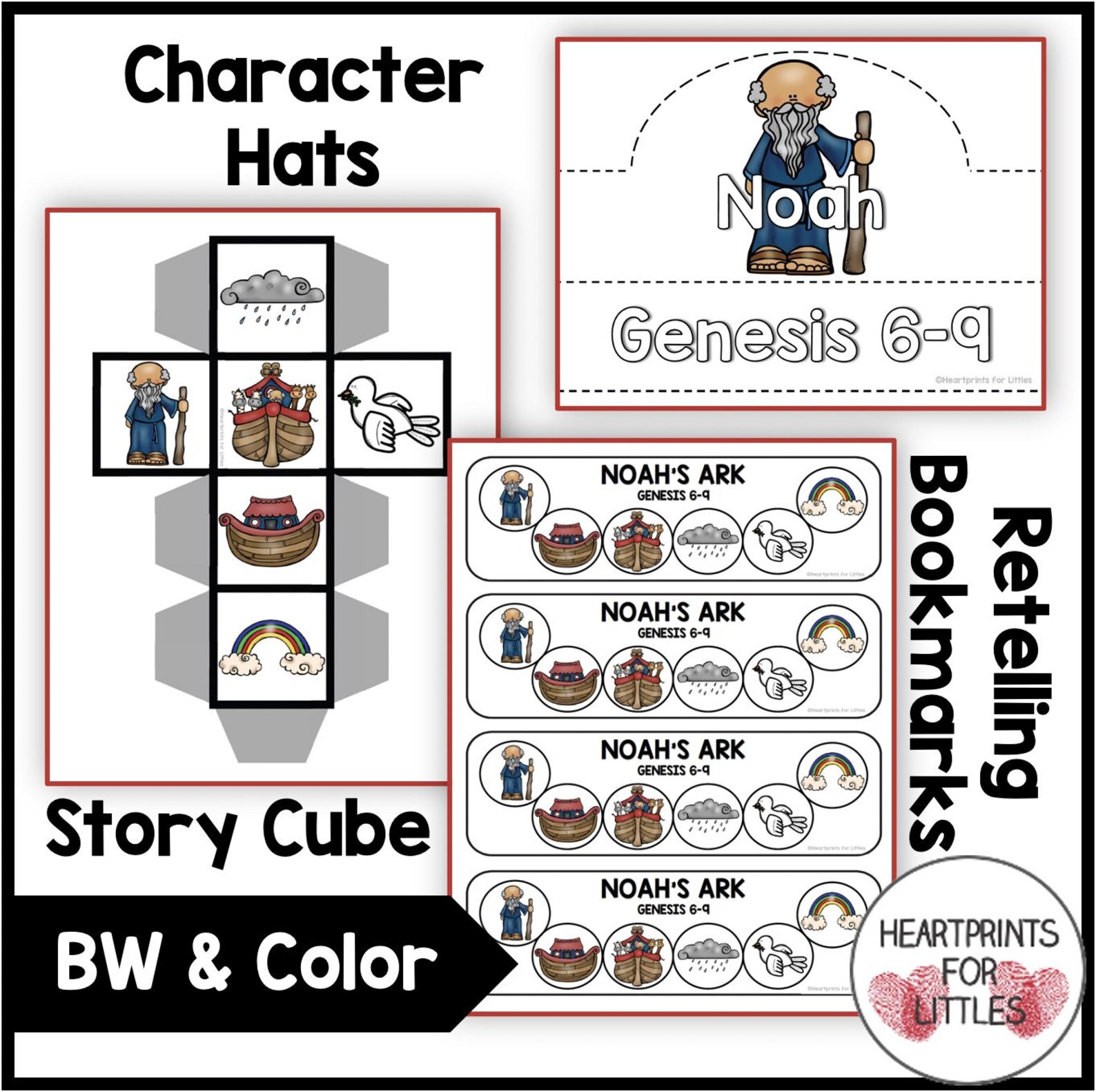 Noah's Ark Bible Story Retelling Activities (digital Download) - Etsy