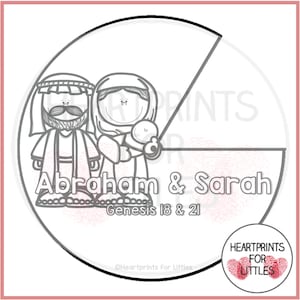 Abraham and Sarah Bible Story Wheel, Genesis 18 and 21, Bible Craft ...