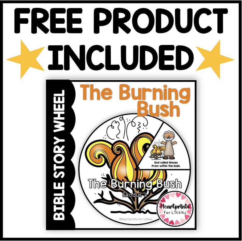Moses and the Burning Bush Bible Story Bundle, Bible Story Activities ...