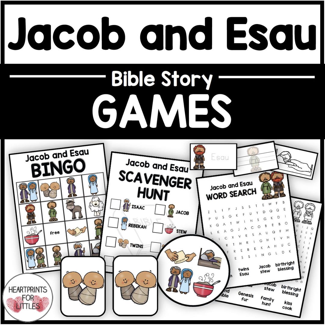 Jacob and Esau Bible Story Games, Bingo, Scavenger Hunt, & More ...