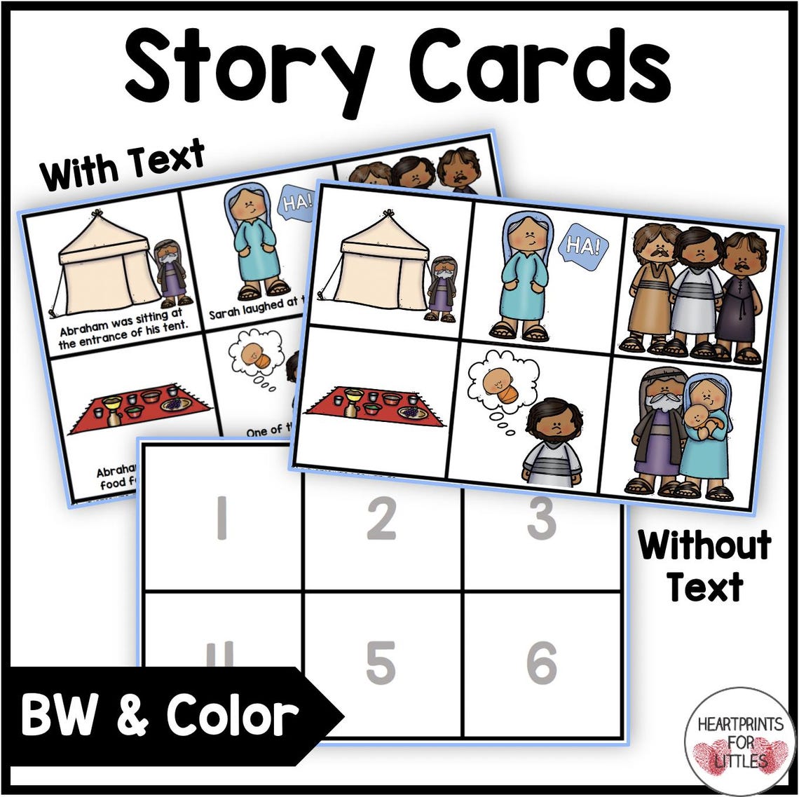 Abraham and Sarah Bible Story Sequencing Activities (digital Download ...