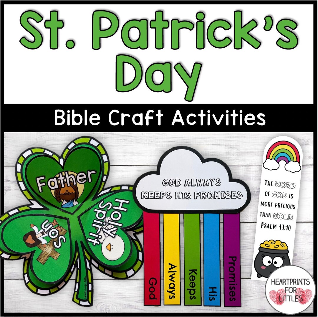 St. Patrick's Day Bible Craft Activities, Holy Trinity Clover Craft ...