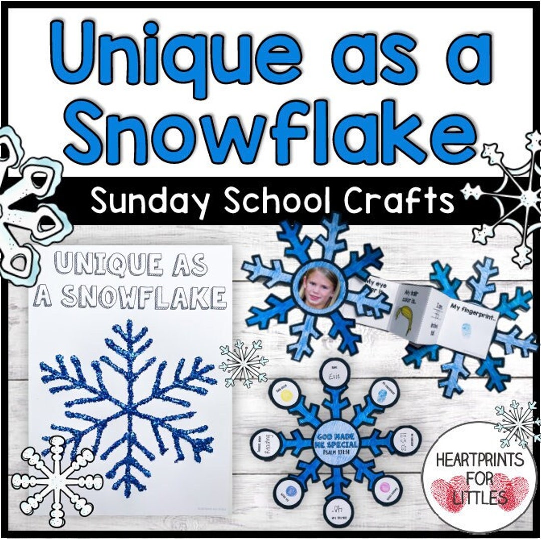 Unique as a Snowflake Sunday School Crafts, Winter Crafts, Sunday ...