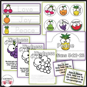 Fruits of the Spirit 9-day Bible Lesson, Homeschool Activities, Sunday ...