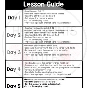 Perseverance Bible Lesson and Activities, Building Biblical Character ...