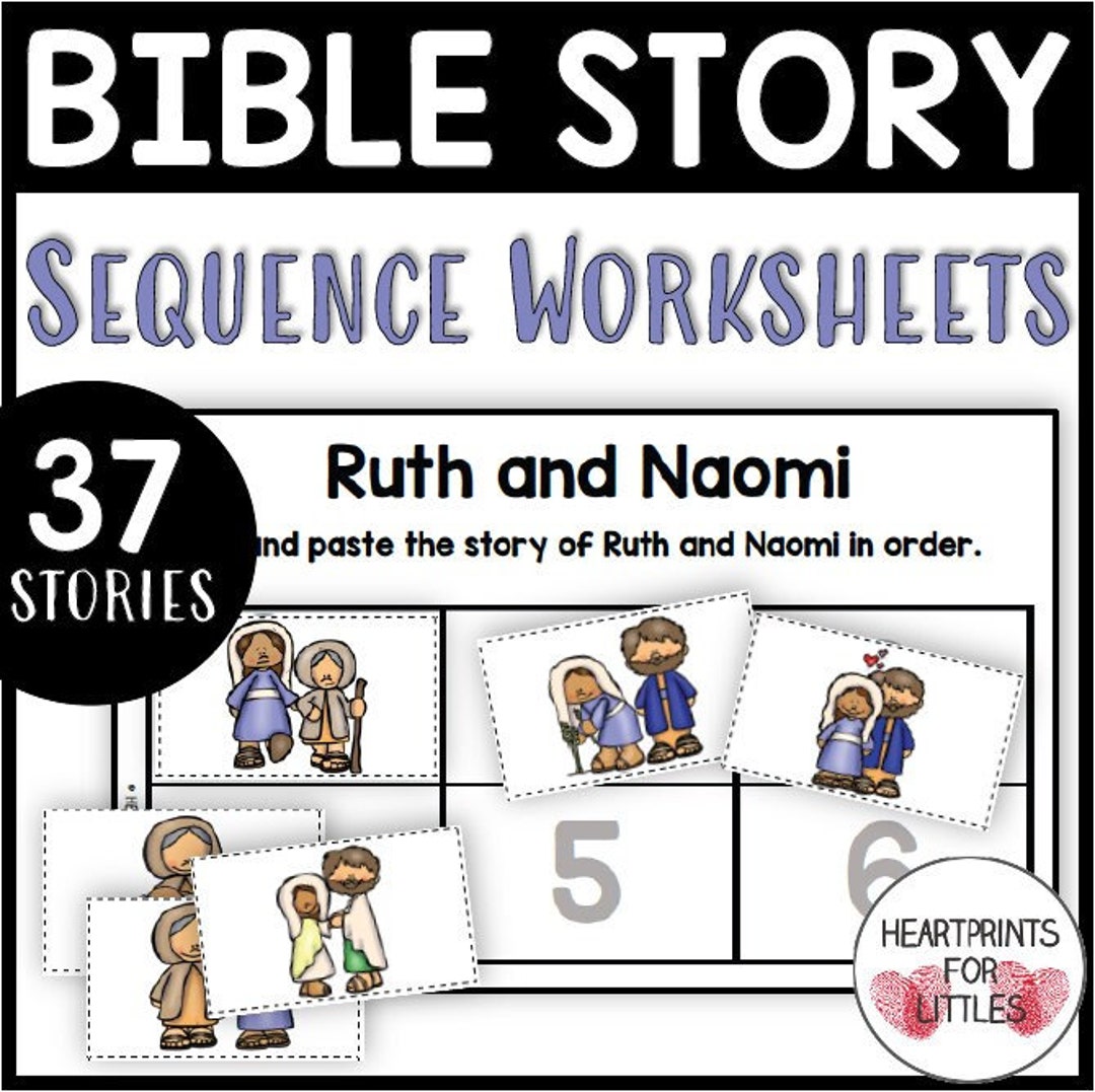 Bible Story Sequencing Worksheets, Cut and Paste Worksheets, 37 Bible ...