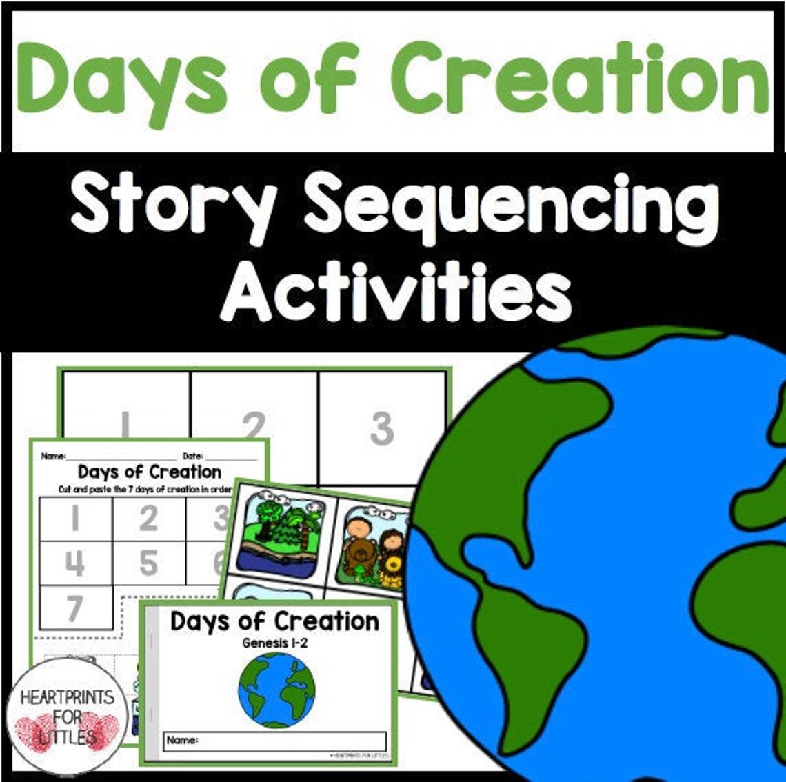 Days of Creation Bible Story Sequencing Activities for Kids - Etsy Canada