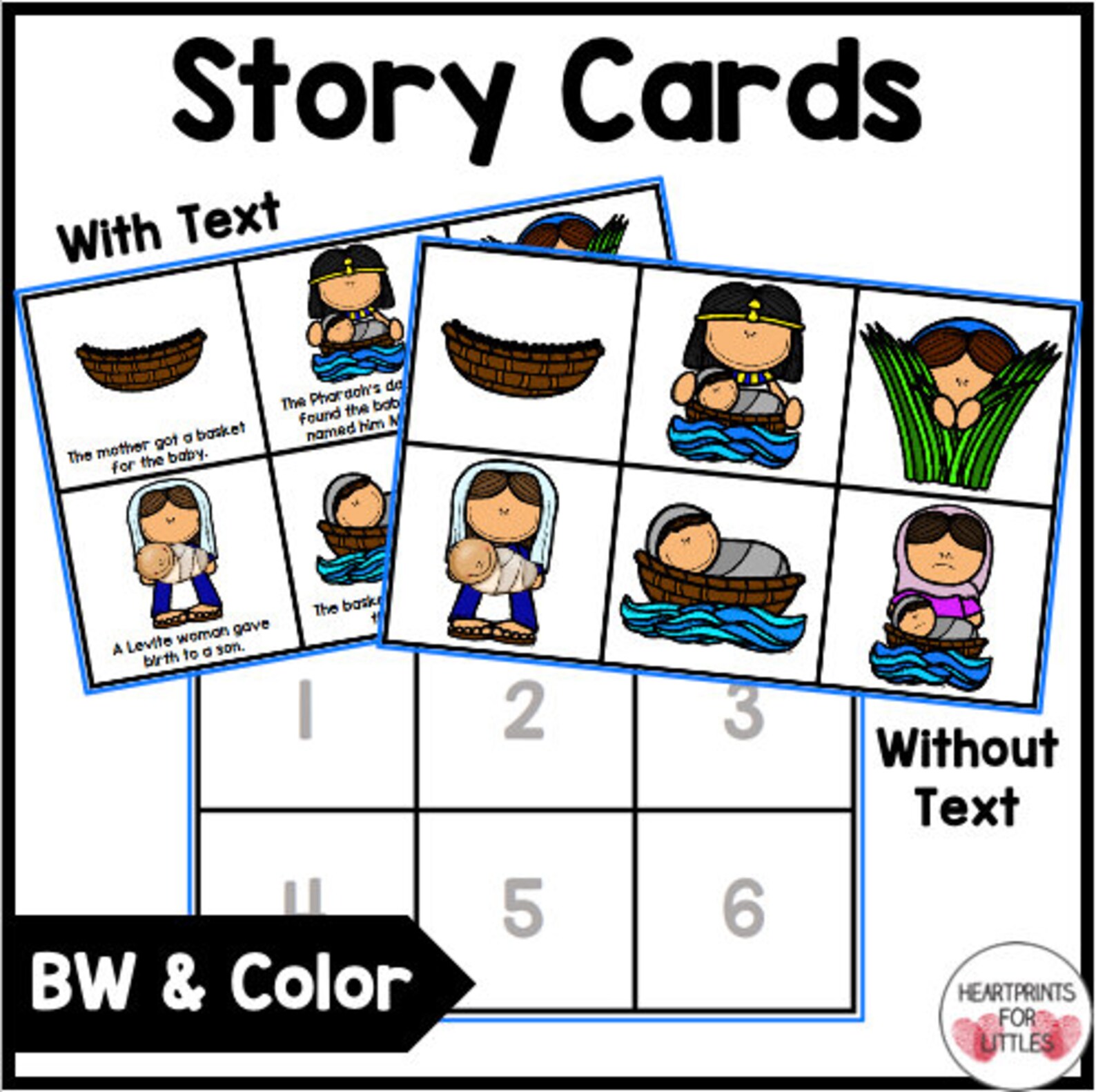 Moses Bible Story Sequencing Activities for Kids Homeschool - Etsy