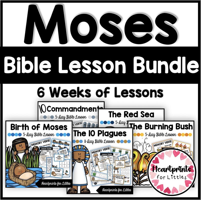 Moses Bible Lesson Bundle, Activities & Crafts (digital Download) - Etsy