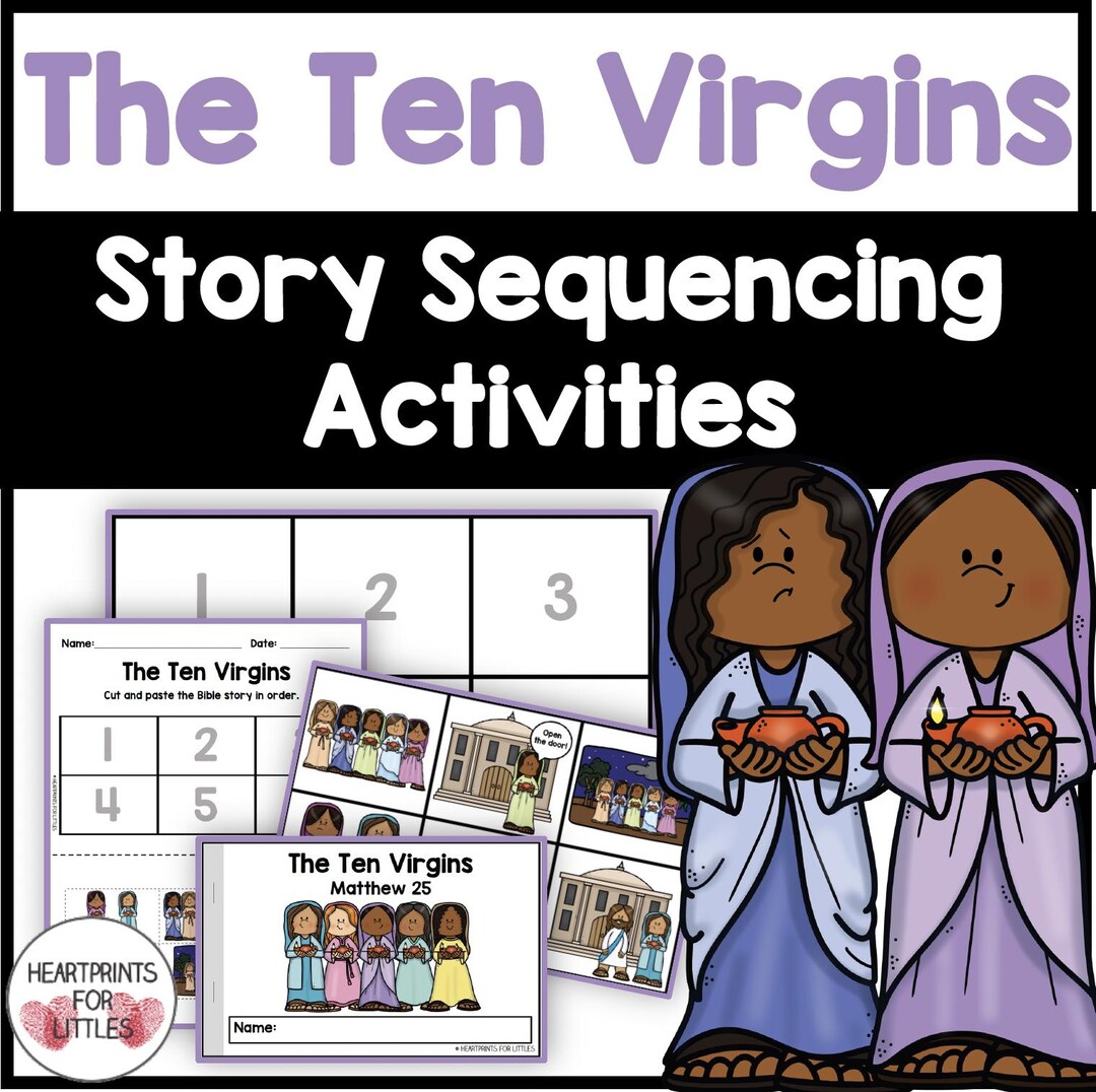 The Parable of the Ten Virgins Story Sequencing Activities (digital ...
