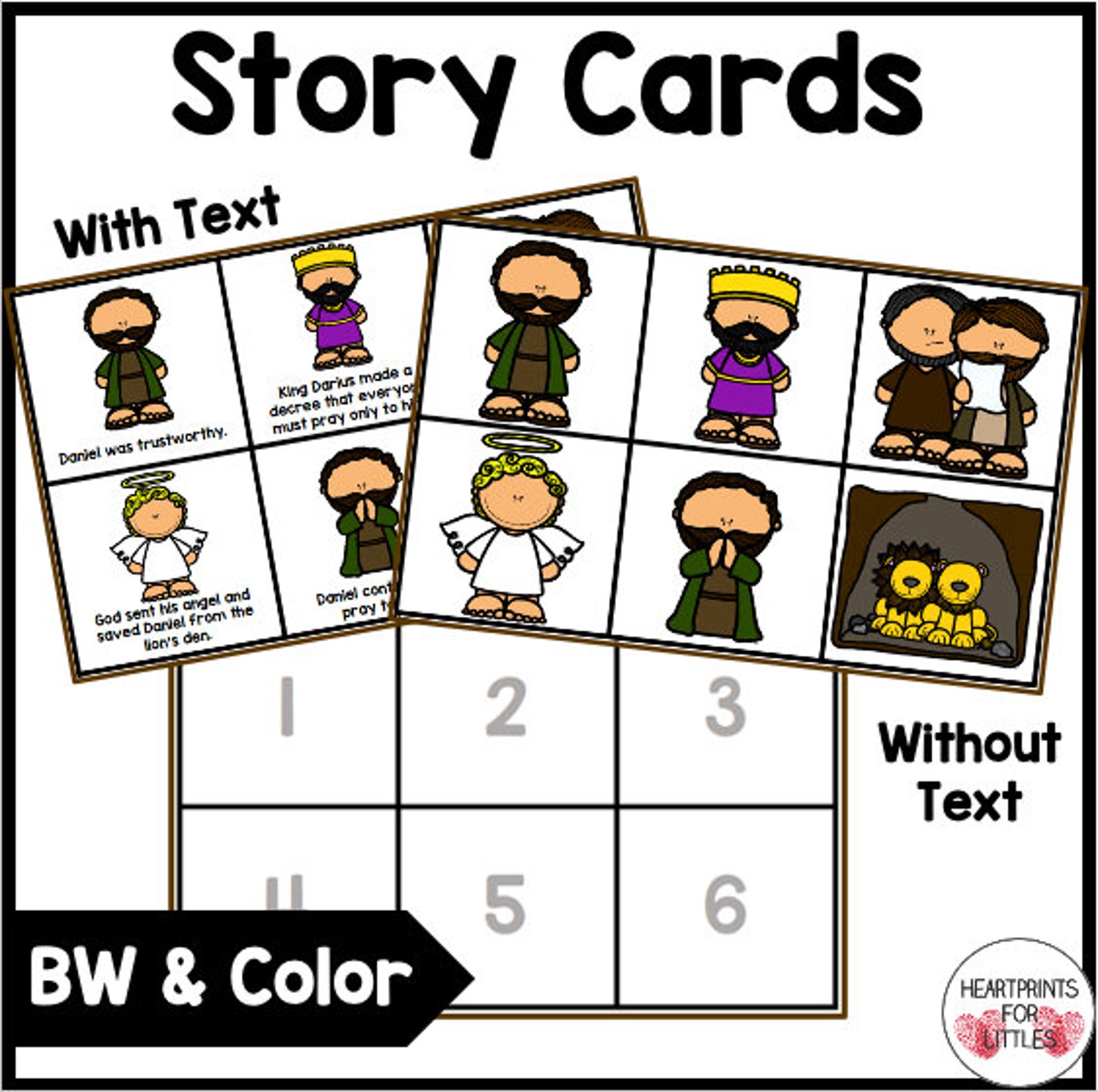 Daniel and the Lion's Den Bible Story Sequencing - Etsy