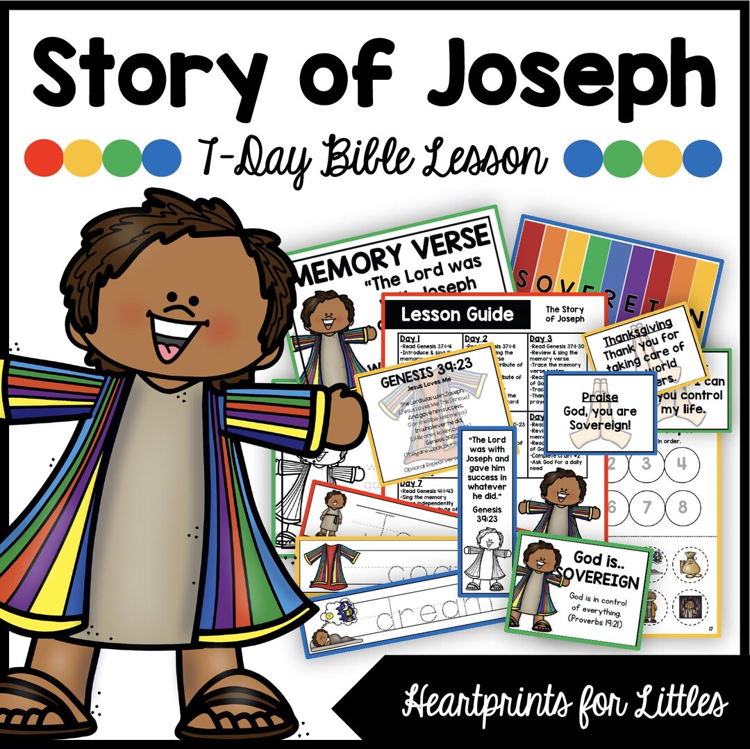 Story of Joseph 7-day Bible Lesson, Homeschool & Sunday School ...