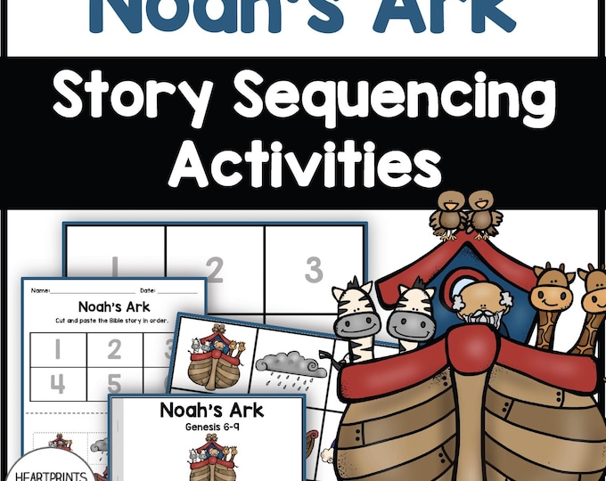 Noah's Ark Printable, Sunday School Lesson, Kids Bible Study Craft ...