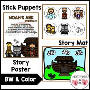 Noah's Ark Bible Story Retelling Activities for Kids, Homeschool ...