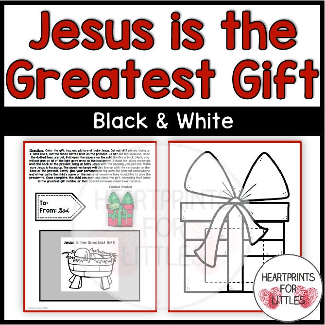 Jesus is the Greatest Gift Craft Christmas Bible Craft Birth - Etsy
