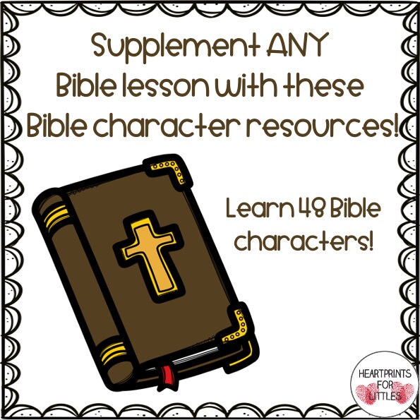 Bible Character Activity Bundle Bible Lesson Supplements - Etsy