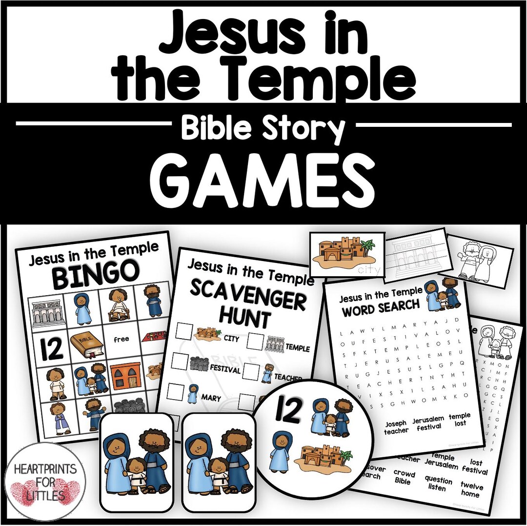 Jesus in the Temple Bible Story Games, Boy Jesus, Bible Games, Sunday ...