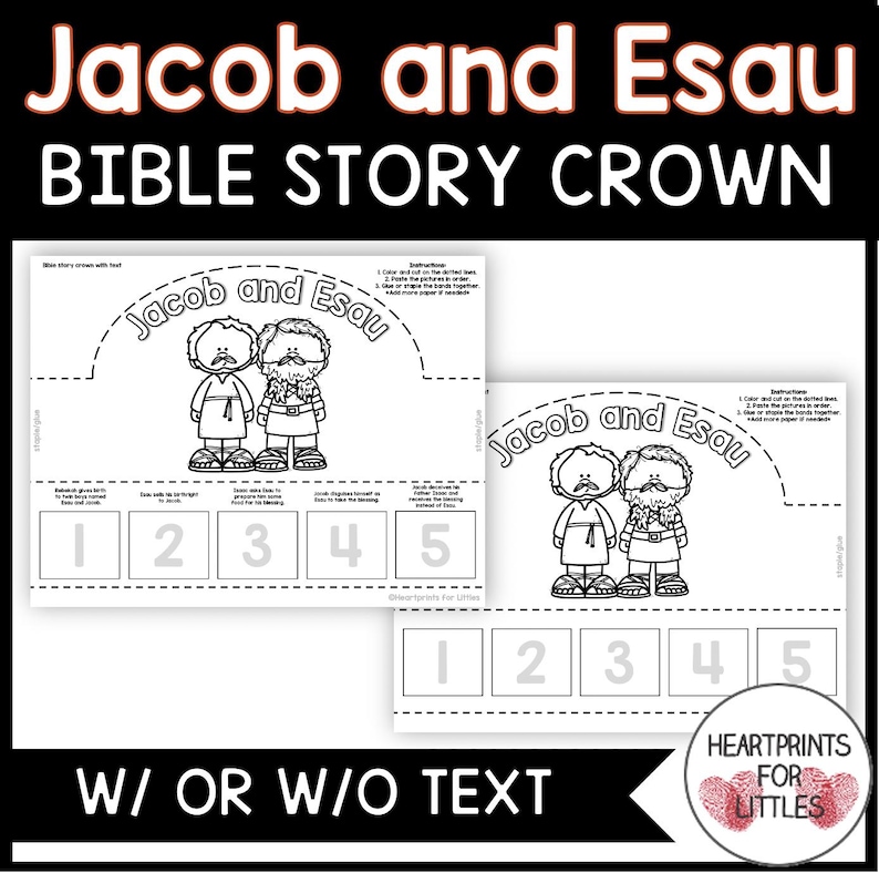 Jacob and Esau Bible Story Crown, Bible Headband, Sunday School ...