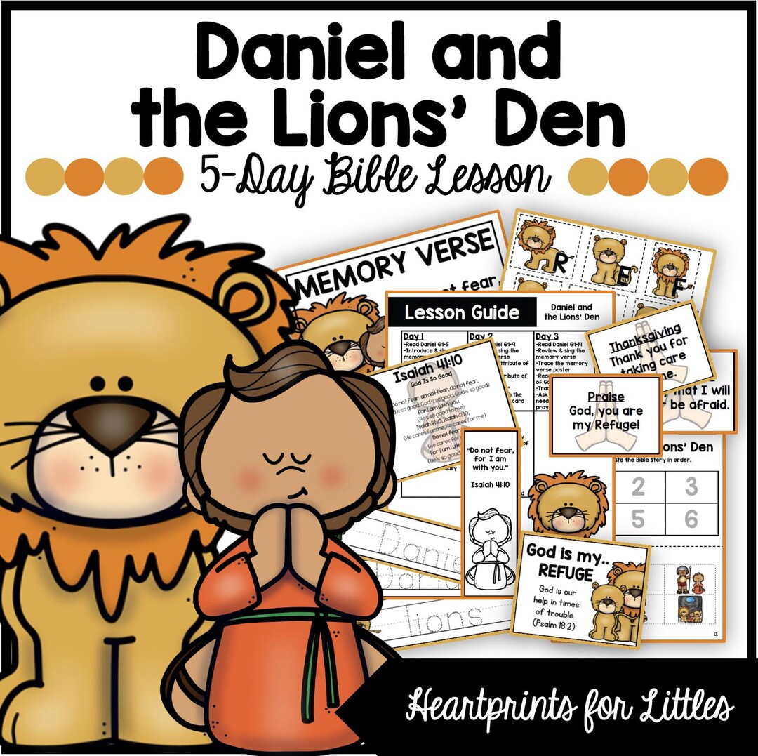 Daniel and the Lions' Den Bible Lesson, Homeschool & Sunday School ...