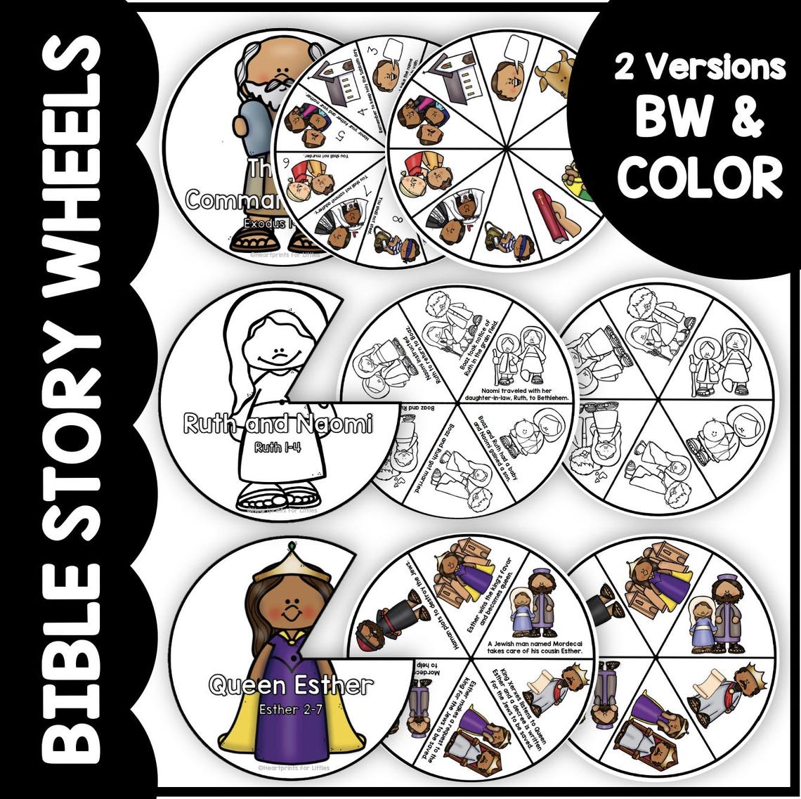 Old Testament Bible Story Wheels Bundle, Kids Sunday School Crafts ...