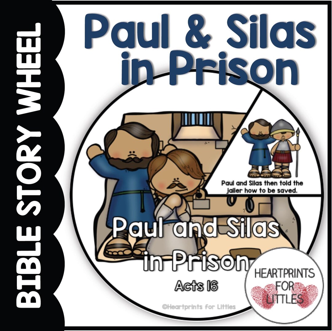 Paul and Silas Bible Story Wheel Craft, Sunday School Activity (digital ...