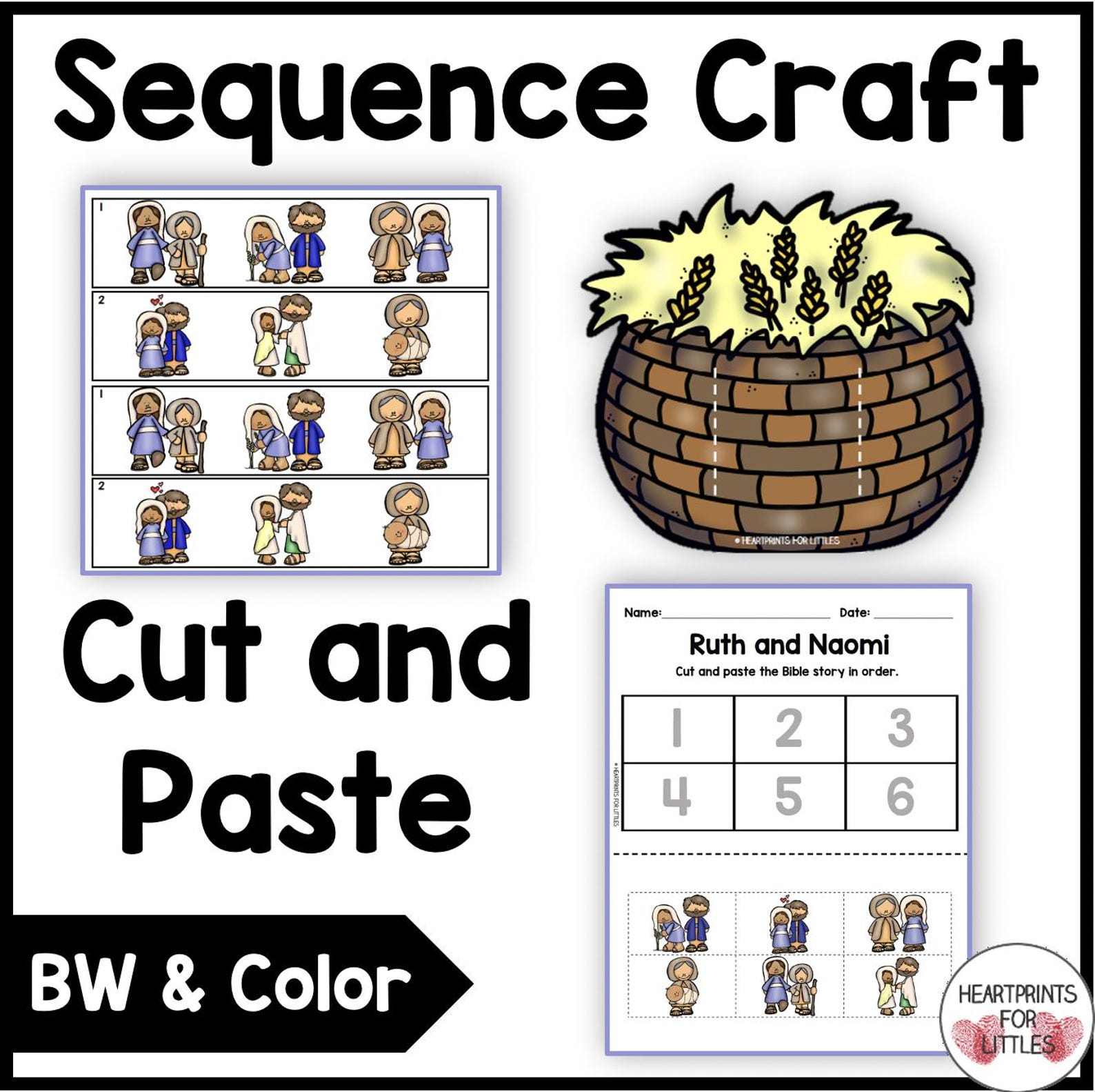 Ruth and Naomi Bible Story Sequencing Activities (digital Download) - Etsy