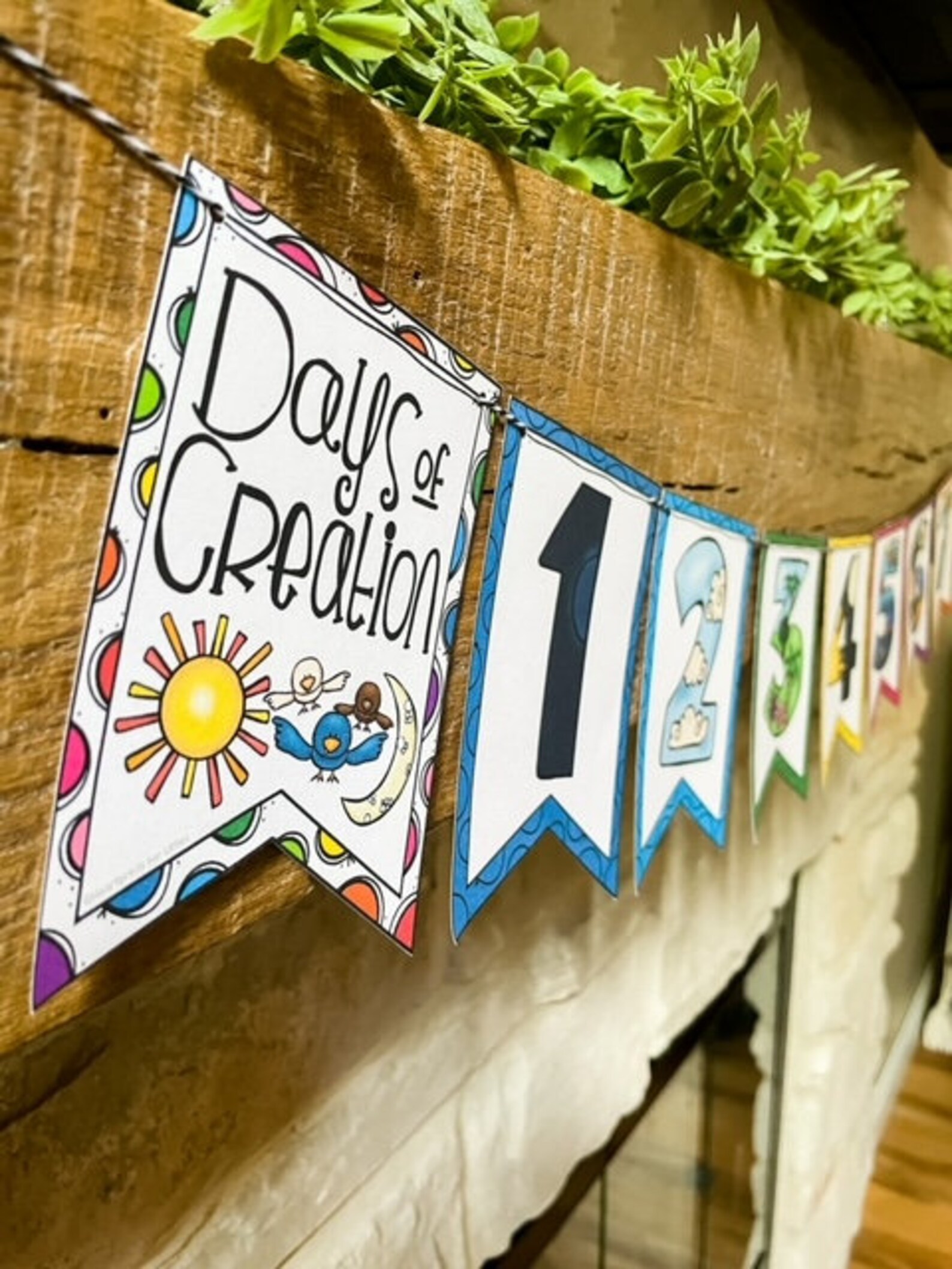 7 Days of Creation Classroom Banners Bible Decorations - Etsy