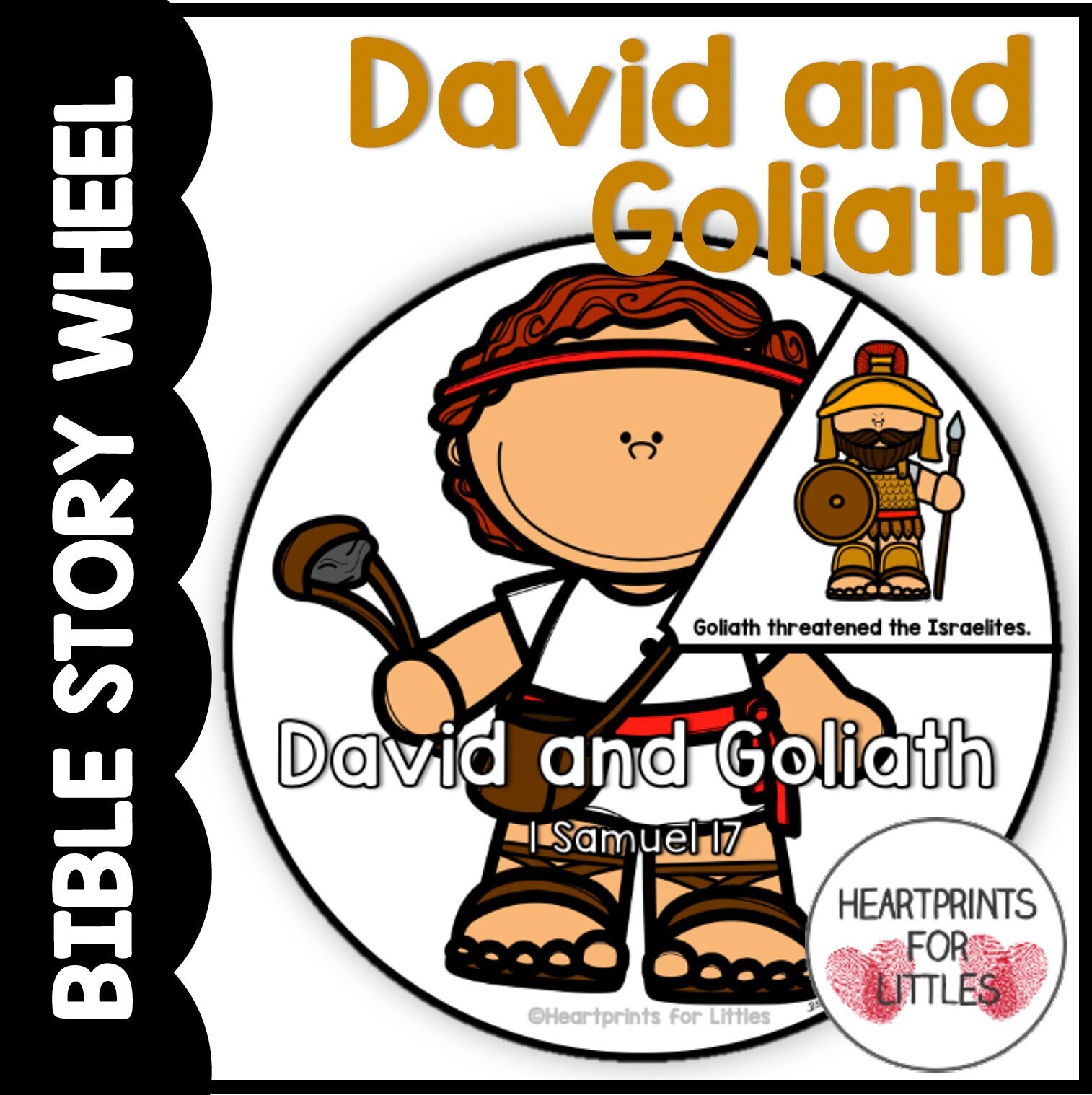 David and Goliath Bible Story Wheel, 1 Samuel 17, Bible Craft, Sunday ...