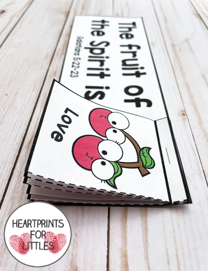 Fruit of the Spirit Flip Book, Sunday School Craft (digital Download ...