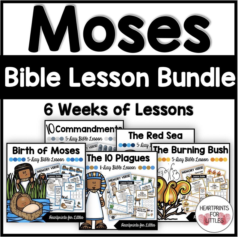 Moses Bible Lesson Bundle, Activities & Crafts (digital Download) - Etsy