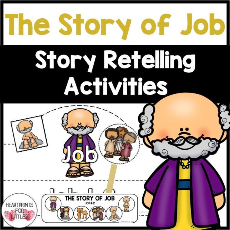 The Story of Job Retelling Activities for Kids Homeschool - Etsy