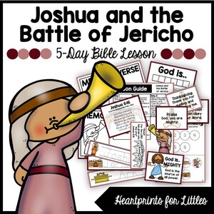 Joshua and the Battle of Jericho Bible Story Bundle, 5-day Bible Lesson ...