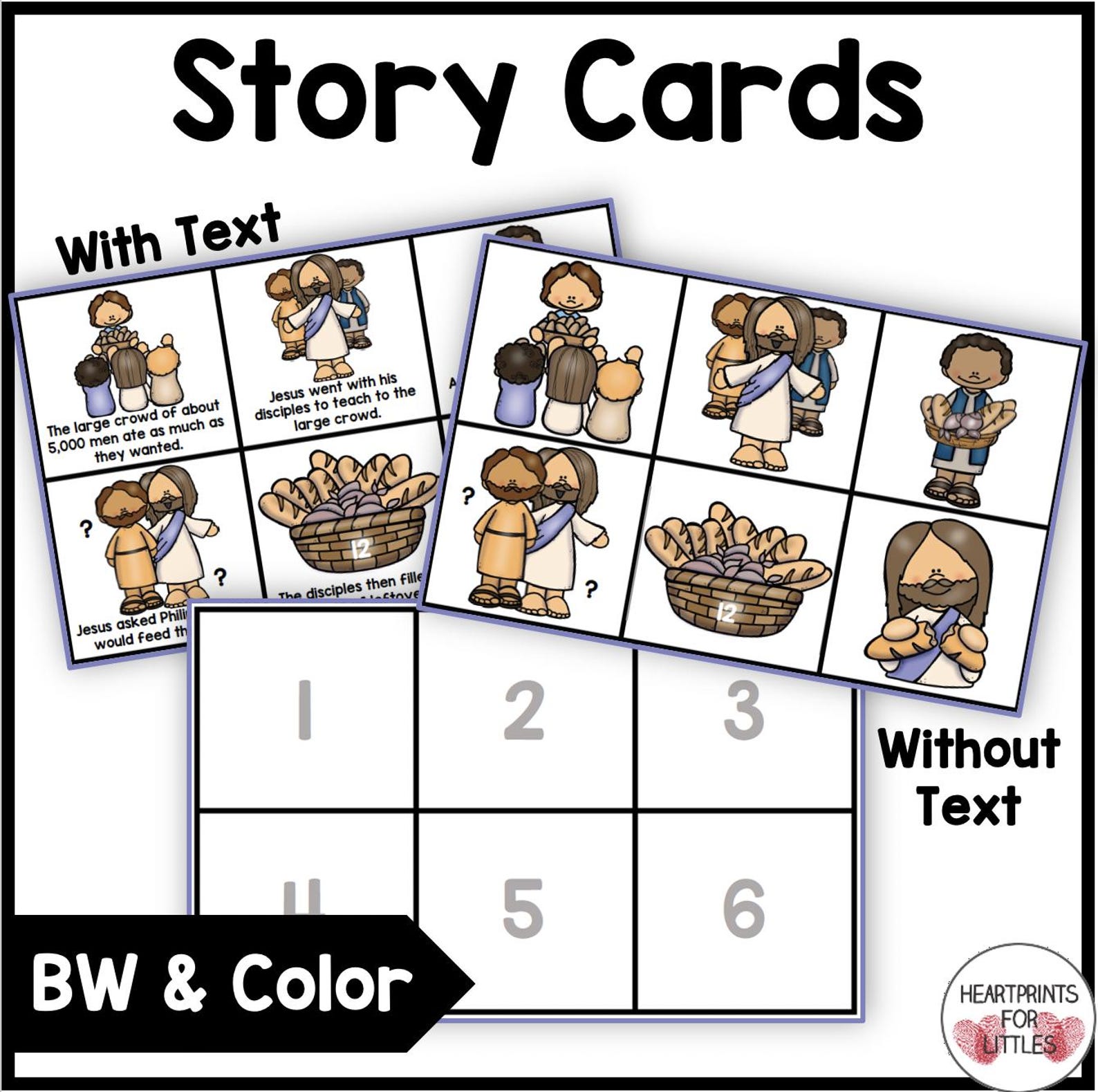 Jesus Feeds 5,000 Bible Story Sequencing Activities (digital Download ...