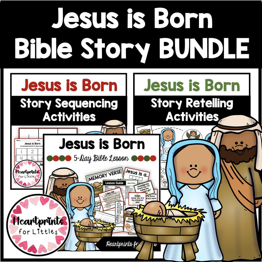 Birth of Jesus Bible Story Activities Bundle (digital Download) - Etsy