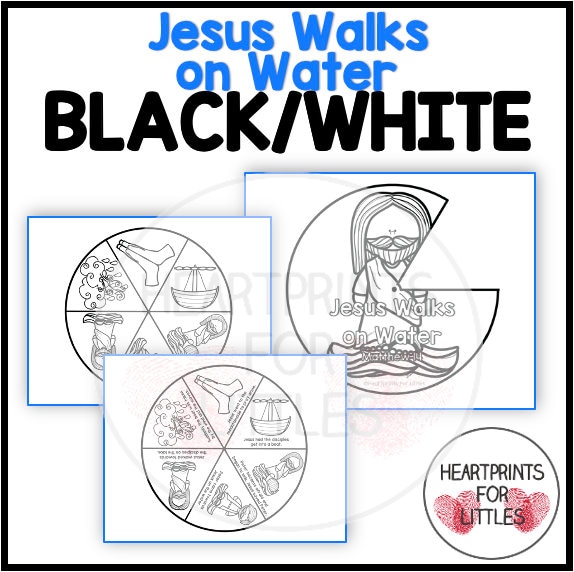 Jesus Walks on Water Bible Story Wheel, Matthew 14, Bible Story Craft ...