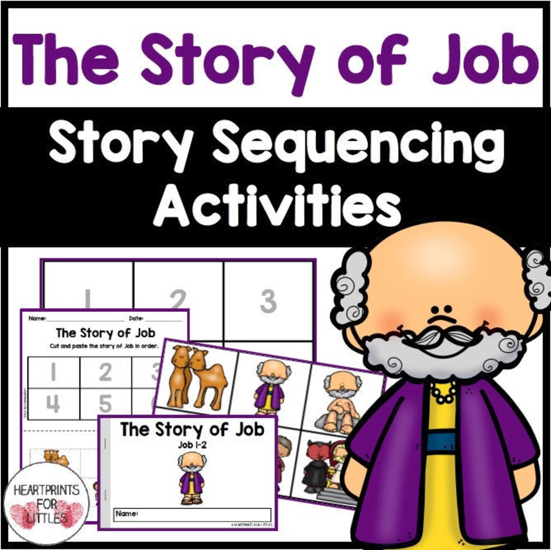 Job Bible Story Sequencing Activities for Kids, Homeschool Printable ...