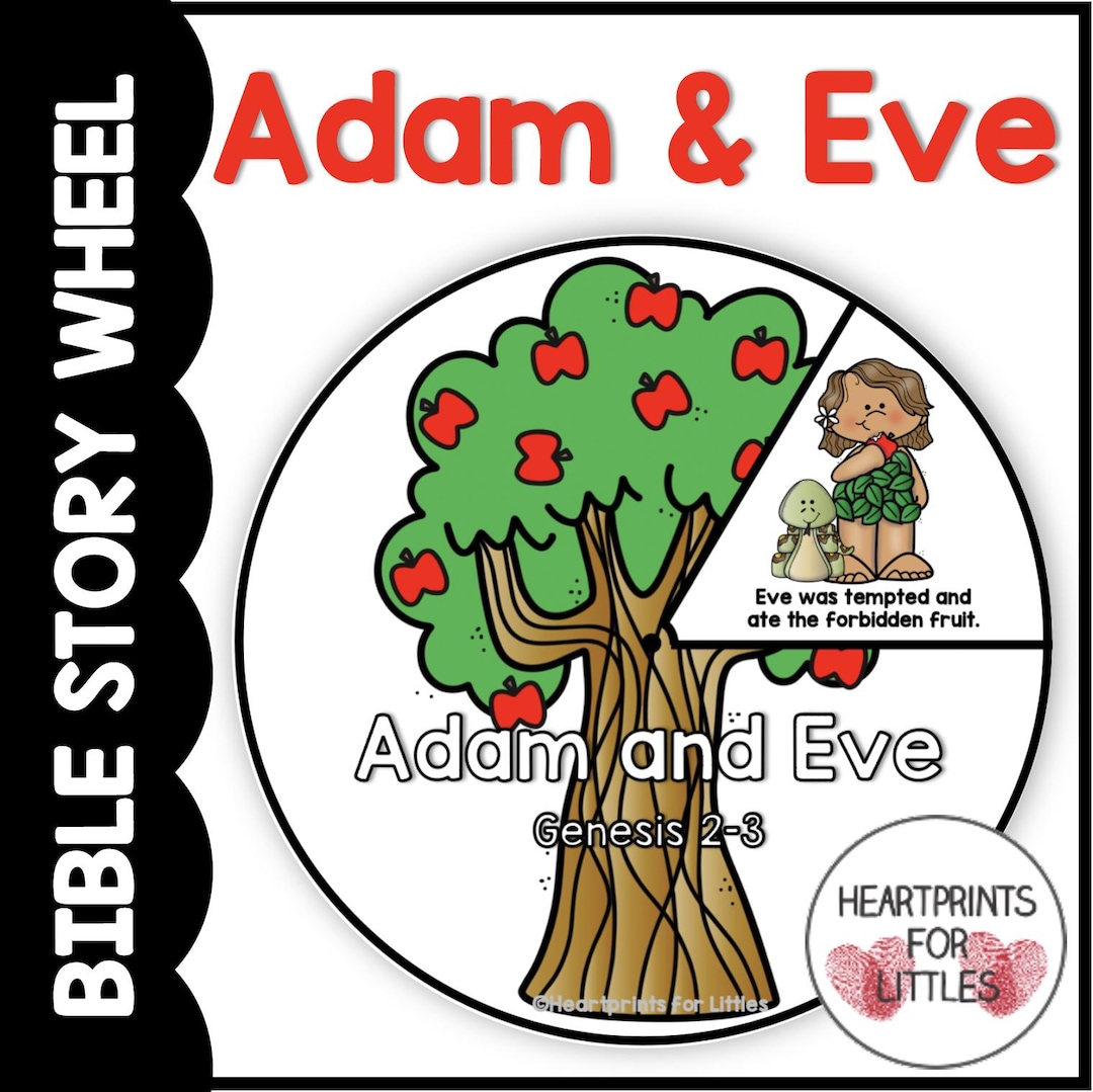 Adam and Eve Bible Story Wheel, Garden of Eden, Bible Craft, Sunday ...