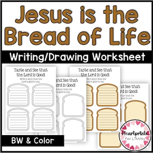 Jesus is the Bread of Life Sunday School Craft, Bible Verse Activity ...
