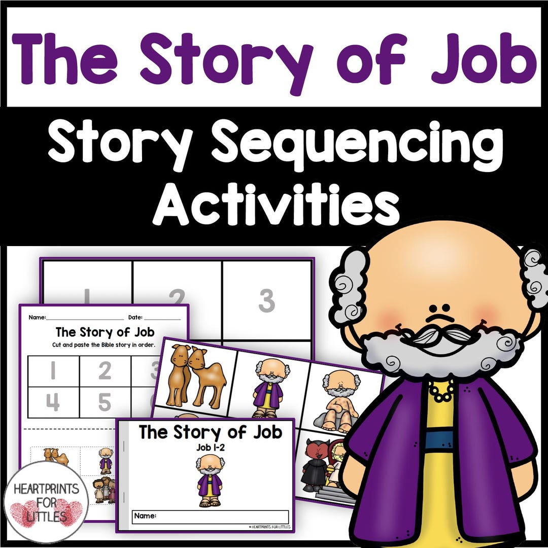 Job Bible Story Sequencing Activities (digital Download) - Etsy