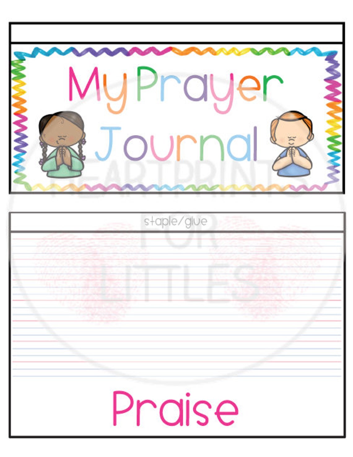 Prayer Journal Flip Book for Primary Homeschool Printable - Etsy