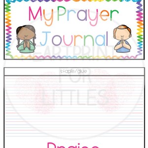 Prayer Journal Flip Book for Primary, Homeschool Printable, Sunday ...