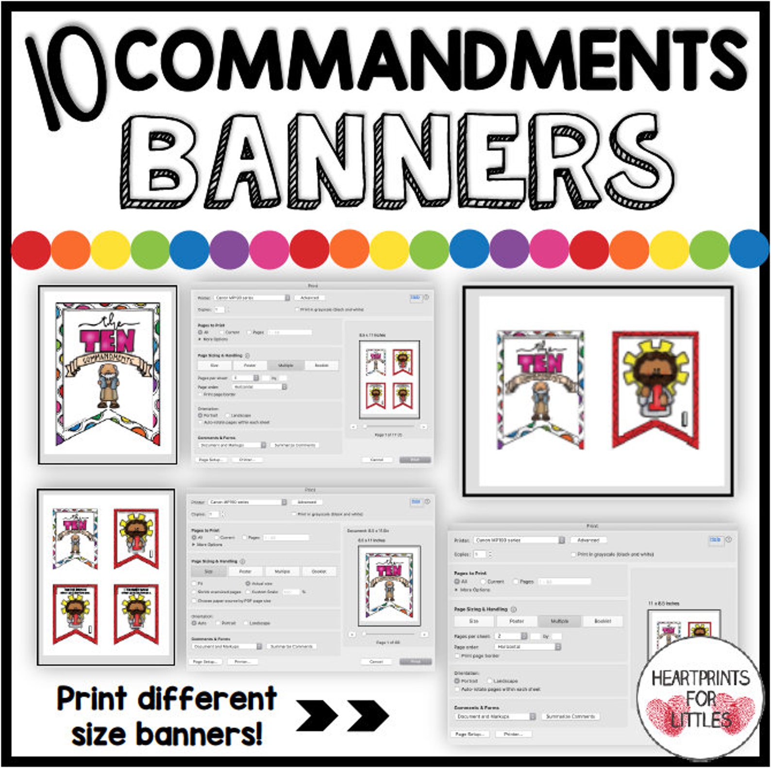 10 Commandments Classroom Banners 10 Commandments Posters - Etsy