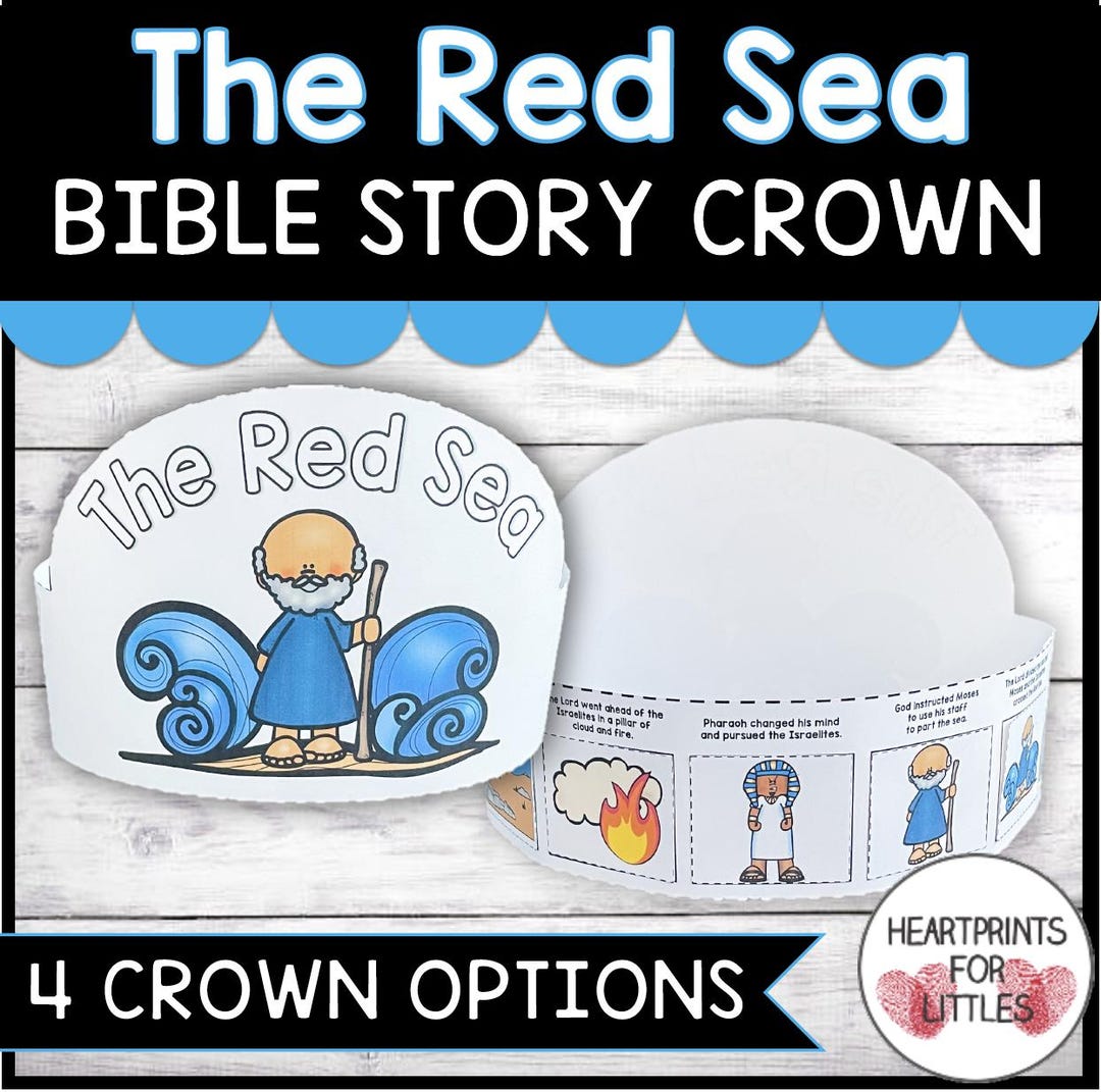 Moses and the Red Sea Bible Story Crown, Moses Headband, Bible Craft ...
