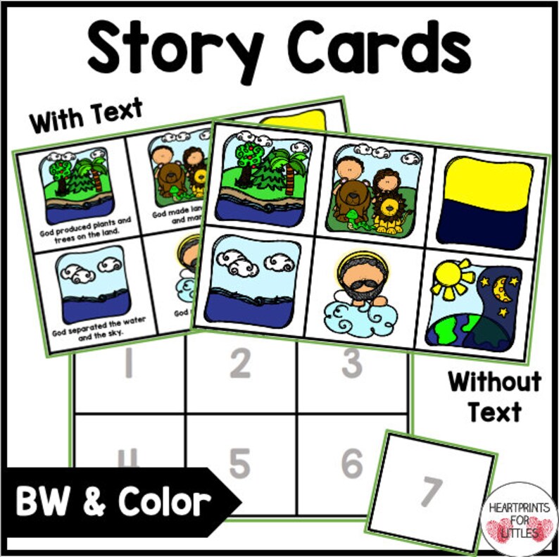 Days of Creation Bible Story Sequencing Activities for Kids - Etsy Canada