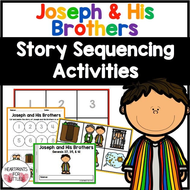 Joseph and His Brothers Bible Story Sequencing Activities for Kids ...