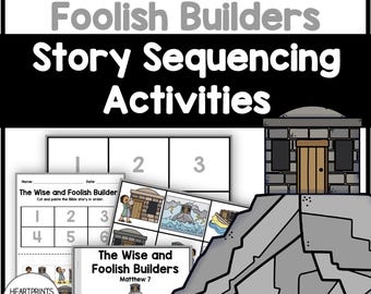 Parable of the Wise and the Foolish Builders - Sunday School Craft - Etsy