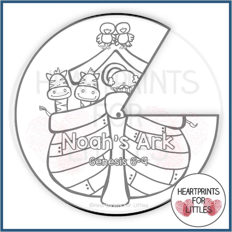 Noah's Ark Bible Story Wheel, Bible Craft, Sunday School Activity ...
