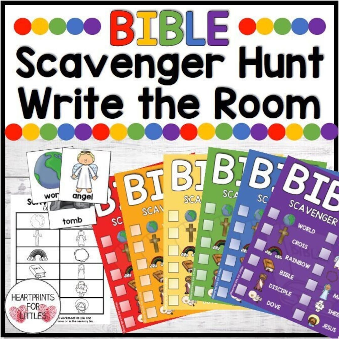 Bible Scavenger Hunt Game, Sunday School Game and Activity (digital ...