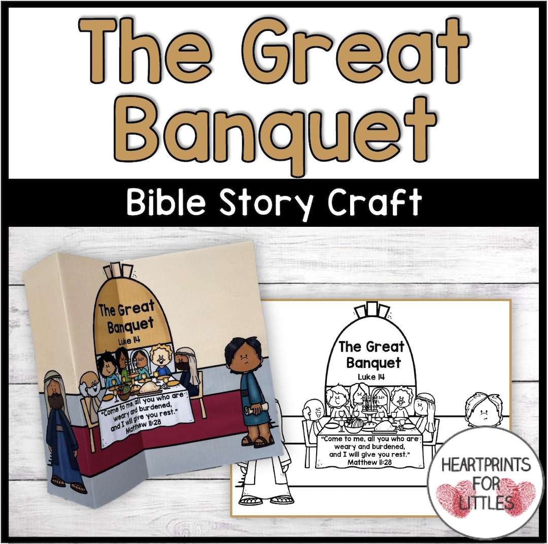 Great Banquet Bible Craft, Parable of Jesus, Sunday School (digital ...