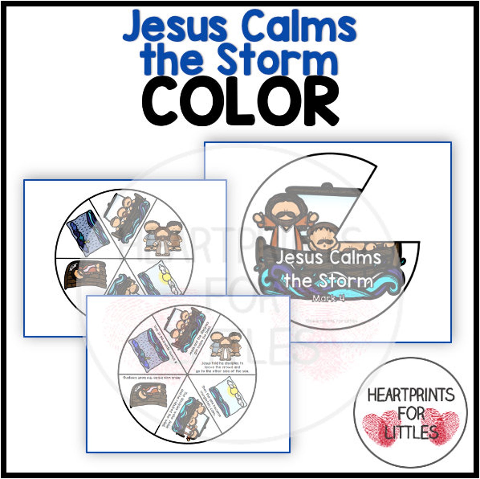 Jesus Calms the Storm Bible Story Wheel Bible Story Craft - Etsy